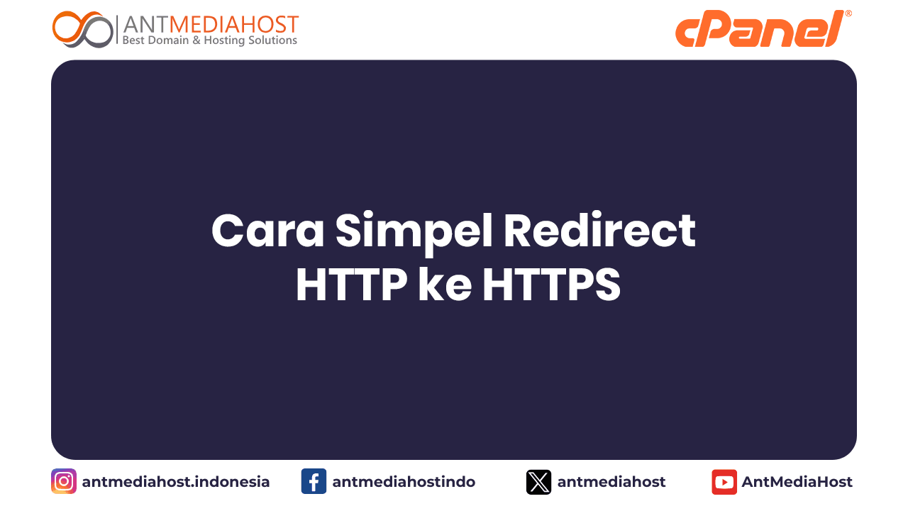 Cara Simpel Redirect HTTP ke HTTPS | antmediahost