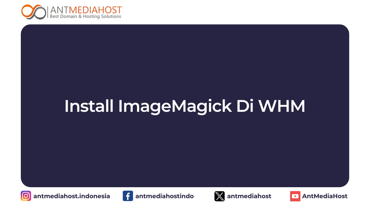 Install ImageMagick Di WHM | antmediahost